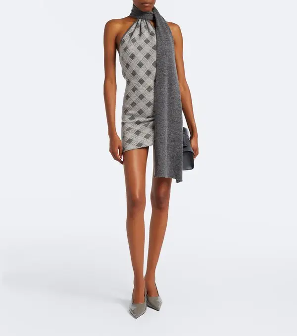 AYA MUSE Axis Wool-blend Minidress