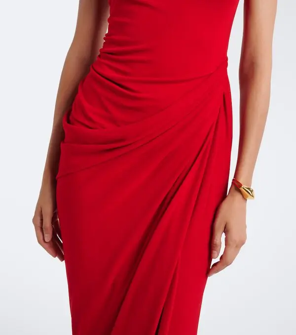 Erdem Draped Jersey Maxi Dress