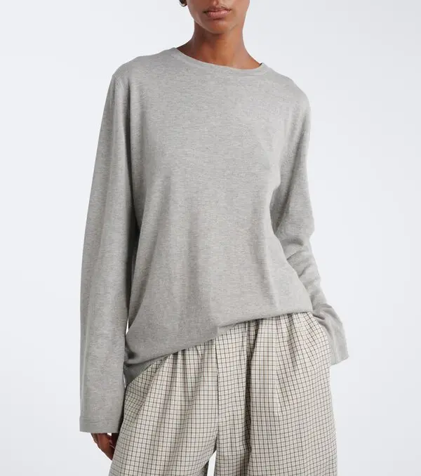 Extreme Cashmere N°500 Jones Cotton And Cashmere Top