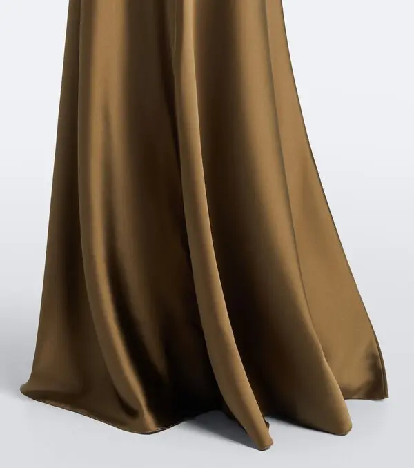 Ralph Lauren Masina Satin Maxi Skirt - Green