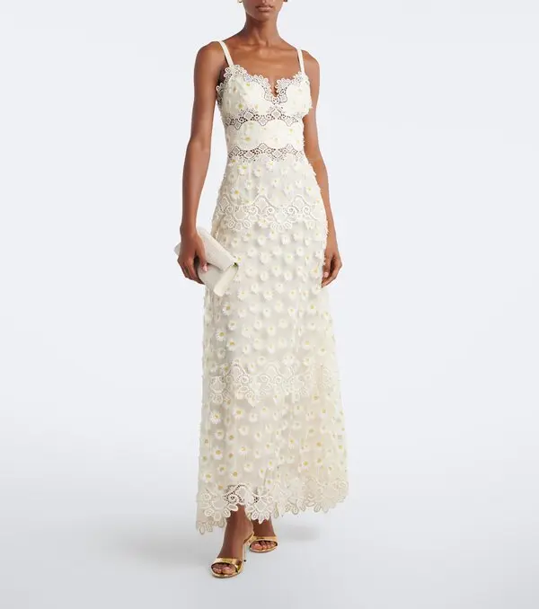 Elie Saab Embellished Suede Clutch - White