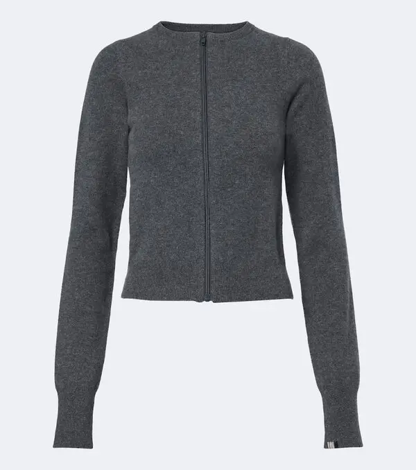 Extreme Cashmere N°494 Tangerine Cashmere-blend Cardigan - Grey