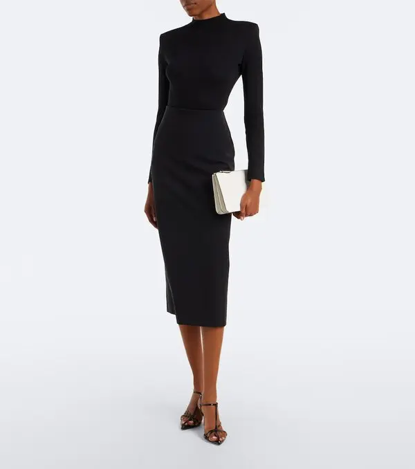 JIL SANDER Wool Bodysuit - Black