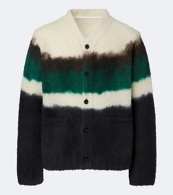 Sacai Wool-blend Polo Sweater - Multicoloured
