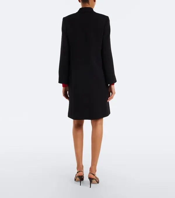 Valentino Garavani Vgold Virgin Wool Cr�pe Coat