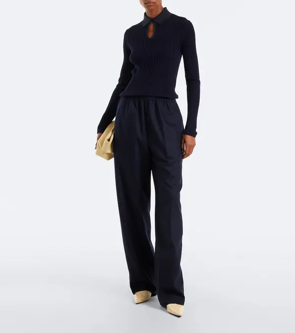 JIL SANDER Wool Straight Pants