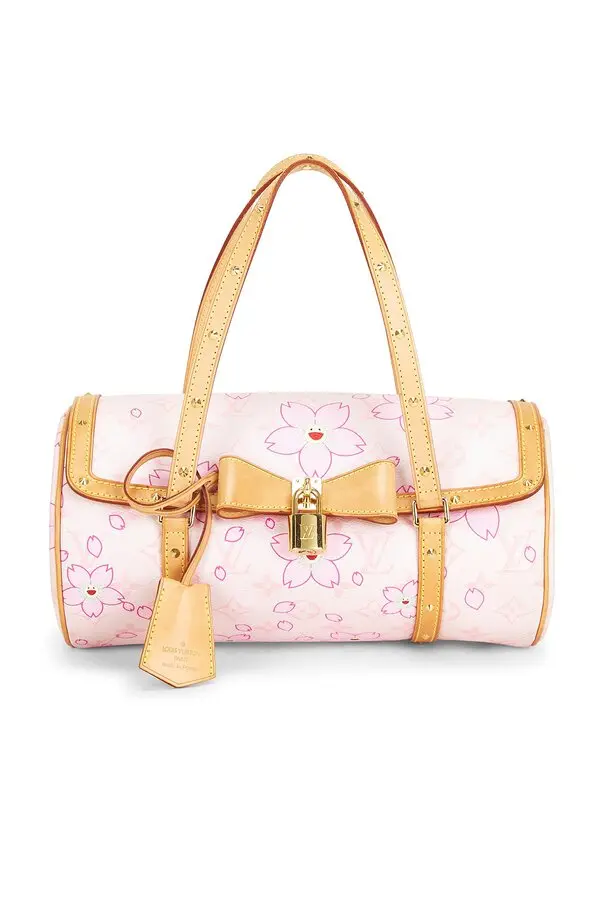 LOUIS VUITTON Monogram Cherry Blossom Papillon Handbag - Pink