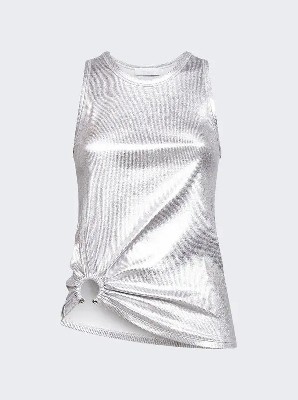 Rabanne Metallic Cotton Tank Top