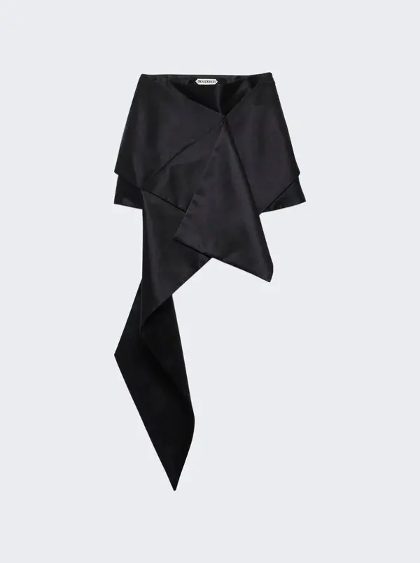 JW Anderson Cross Drape Skirt - Black