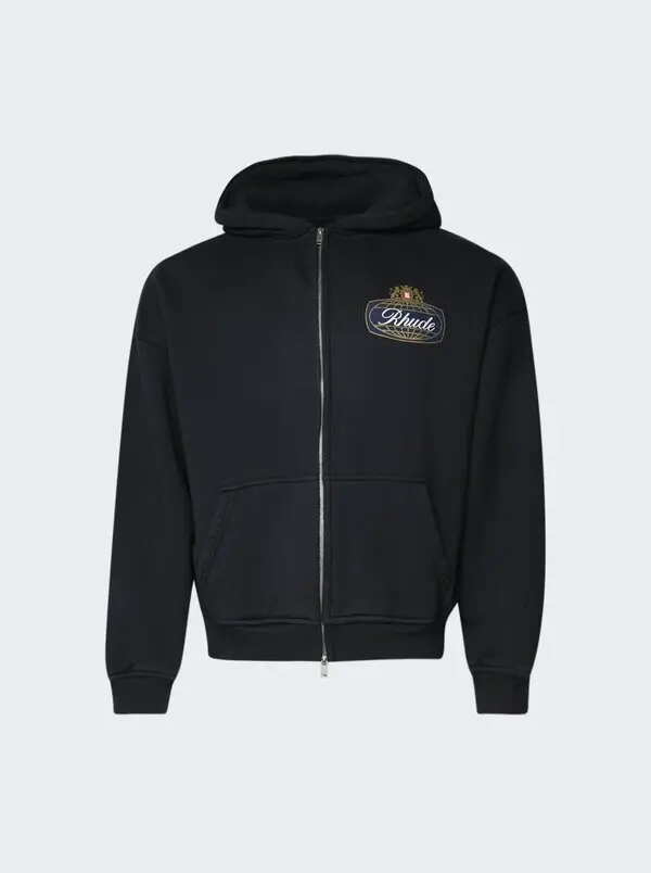 Rhude Safari Crest Zip-up Hoodie - Black