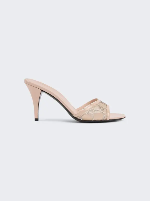 Gucci Crystal Slide Sandal Light Pink - Ivory