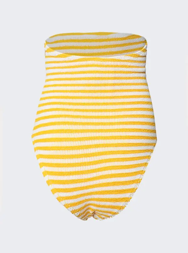 Bond Eye Crinkle Stripe One Piece Swimsuit