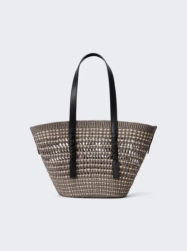 Loewe Paula's Ibiza Medium Braid Basket Bag And Natural