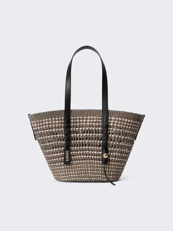 Loewe Medium Braid Basket Bag - Khaki