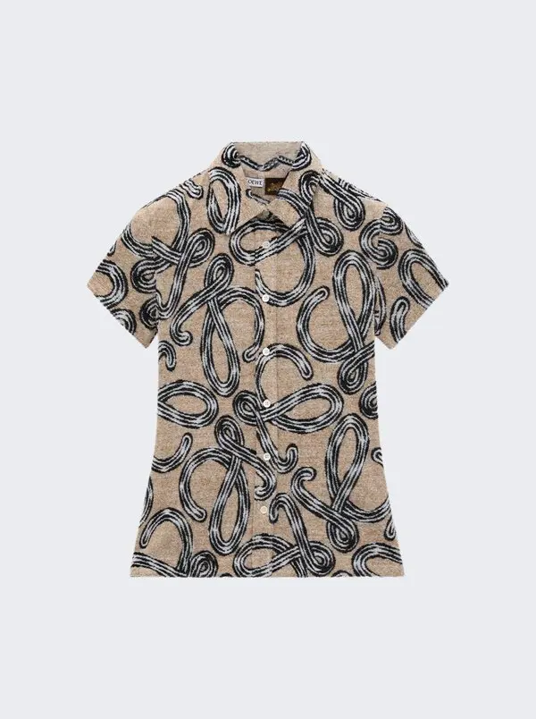 Loewe Paula's Ibiza Cotton Terry Top And Black - Beige