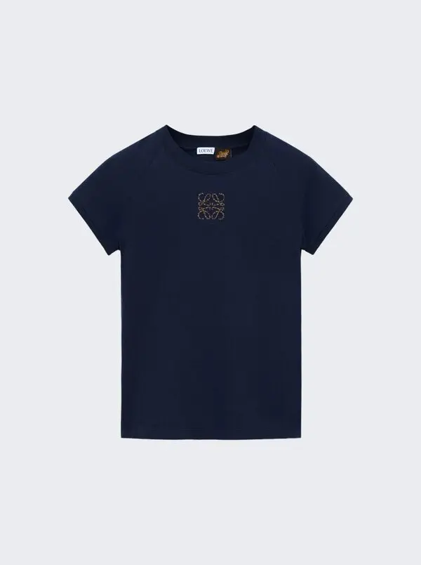 Loewe Paula's Ibiza Small Fit Cotton T-shirt Blue - Navy