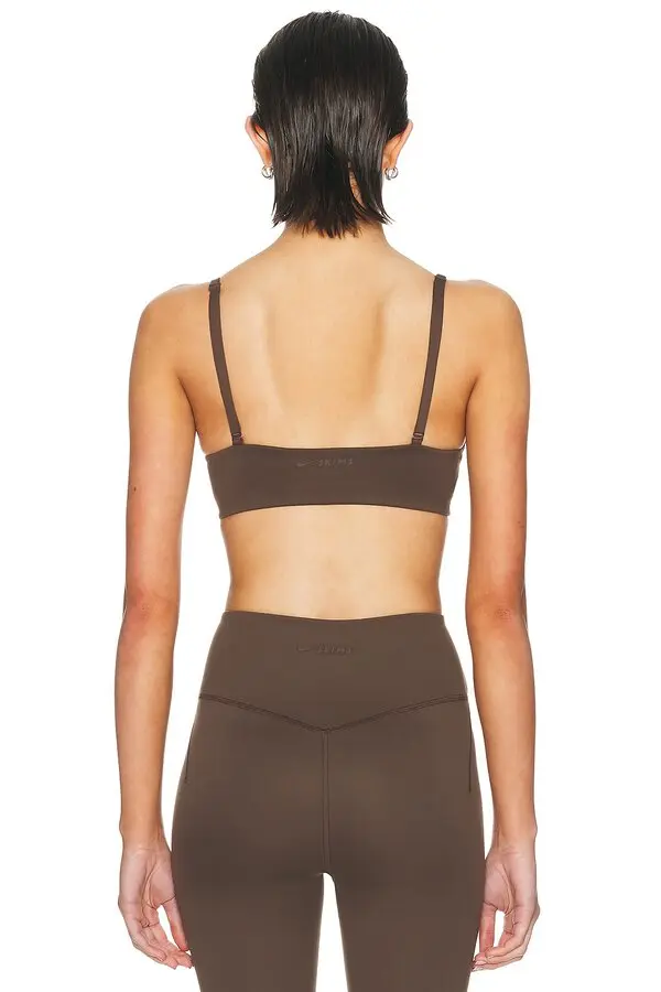 NIKESKIMS Matte Micro Scoop Bra In Chocolate - Dark Sepia