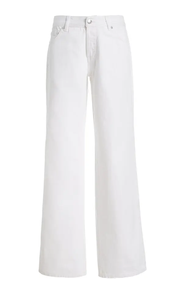 EB DENIM Baggy Rigid Low-rise Wide-leg Jeans - White
