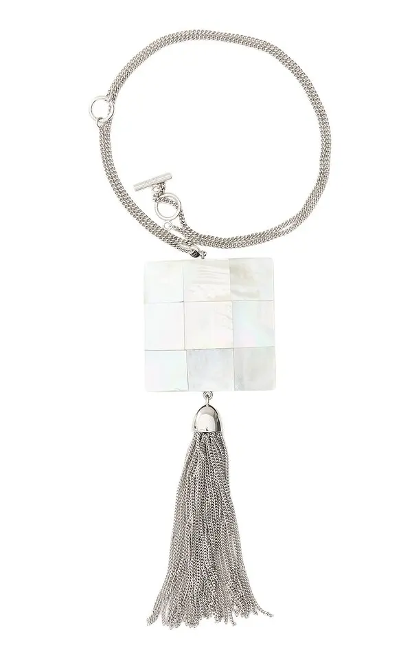 JULIETTA Neige Rhodium-plated Brass Mother-of-pearl Necklace - Multi