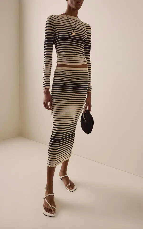 ZULU & ZEPHYR Ombre Striped Knit Top