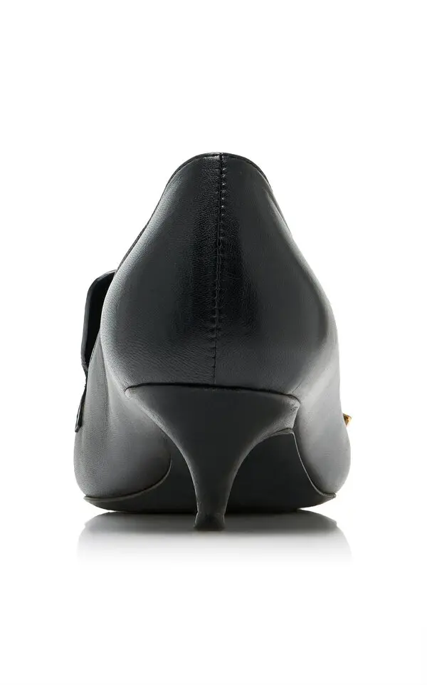 Proenza Schouler Slash Leather Loafer Pumps - Black