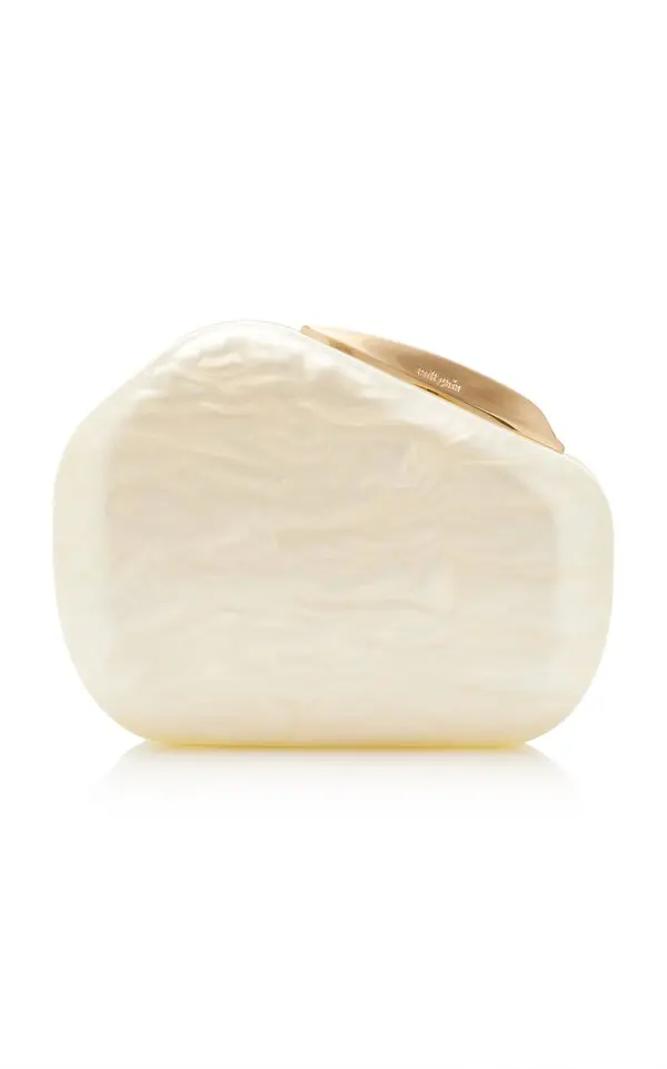 Cult Gaia Althea Acrylic Clutch Bag - Ivory