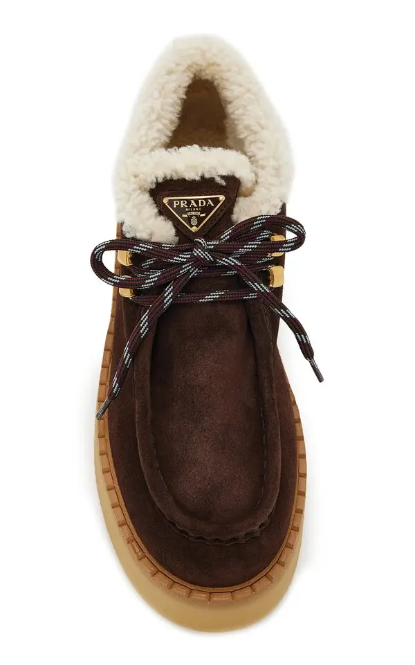 Prada Shearling Chukka Boots