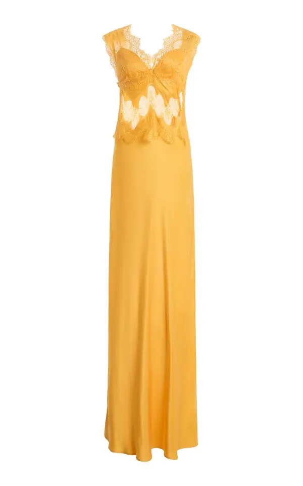 THIRD FORM Exclusive Visions Satin Maxi Dress - Yellow