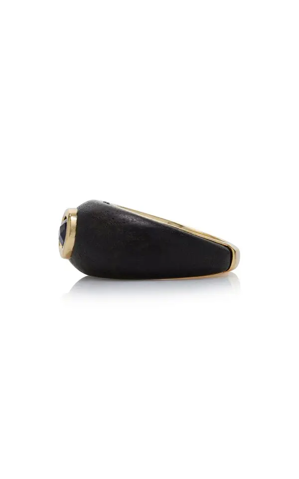 Eddie Borgo Callie 12k Gold-plated Brass And Amethyst Ring