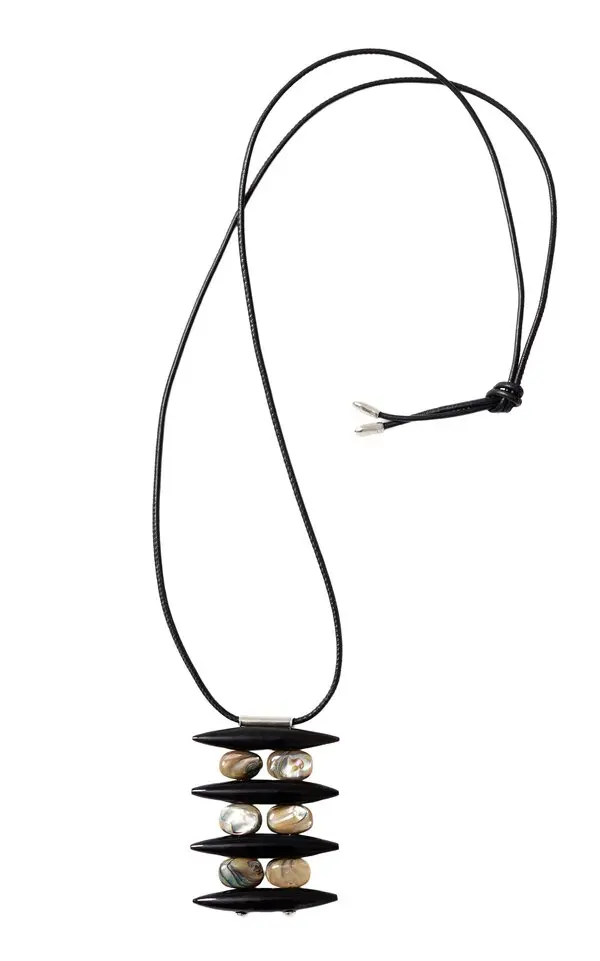 Chan Luu Dais Abalone Cord Necklace - Black