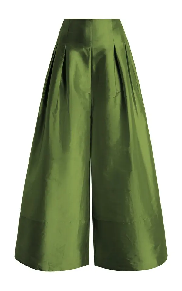 Chan Luu Techno Taffeta Wide Leg Trousers