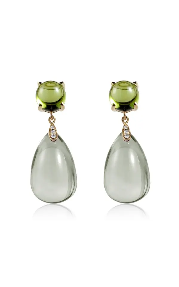 Goshwara Teardrop Cabochon Earrings