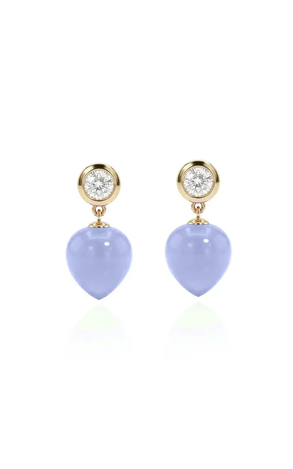 Goshwara Chalcedony Tear Drop Earrings