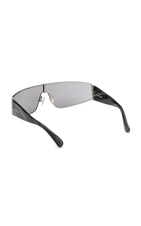Max Mara Mask-frame Metal Sunglasses - Grey