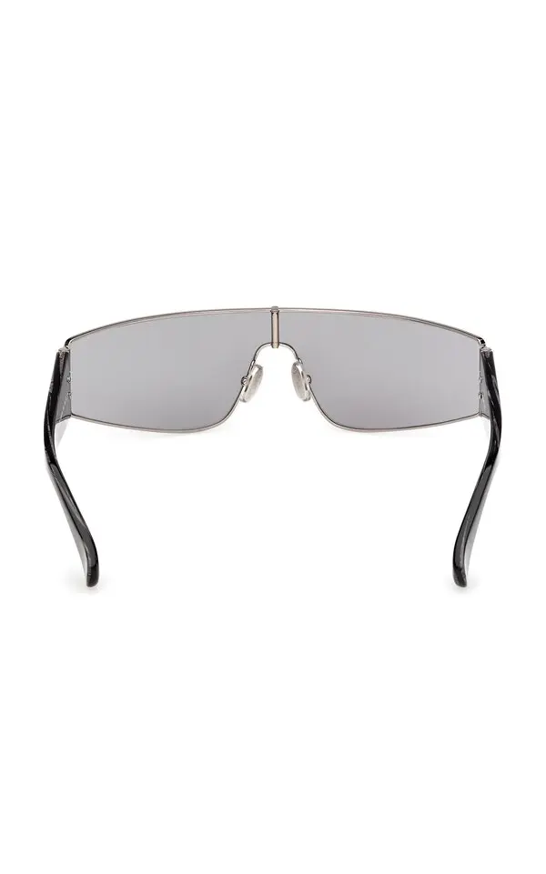 Max Mara Mask-frame Metal Sunglasses - Grey