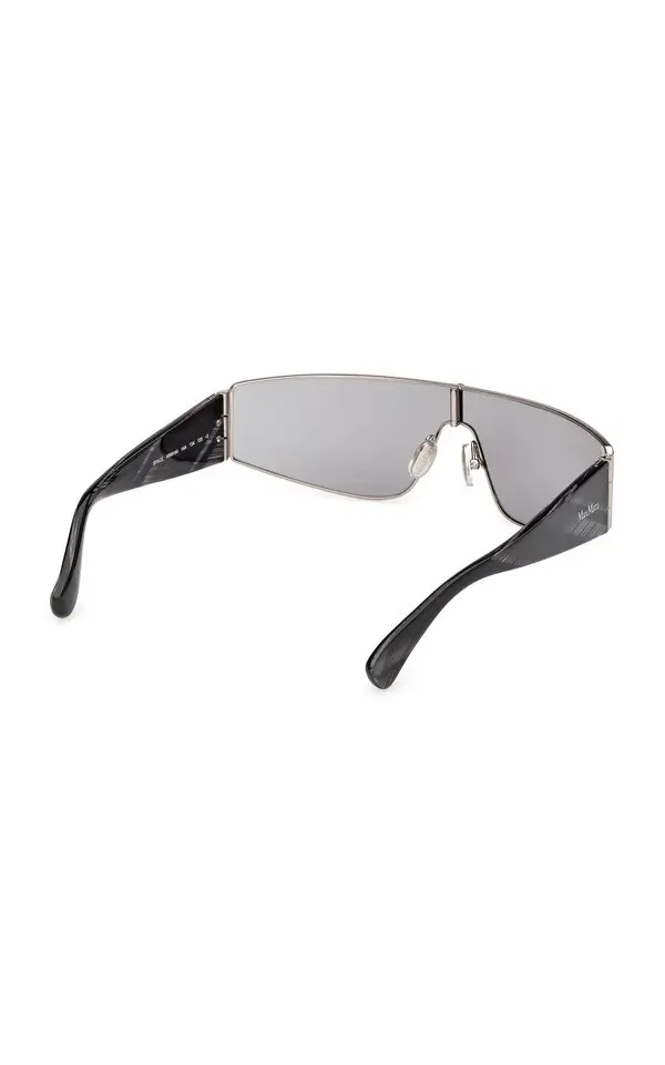 Max Mara Mask-frame Metal Sunglasses - Grey