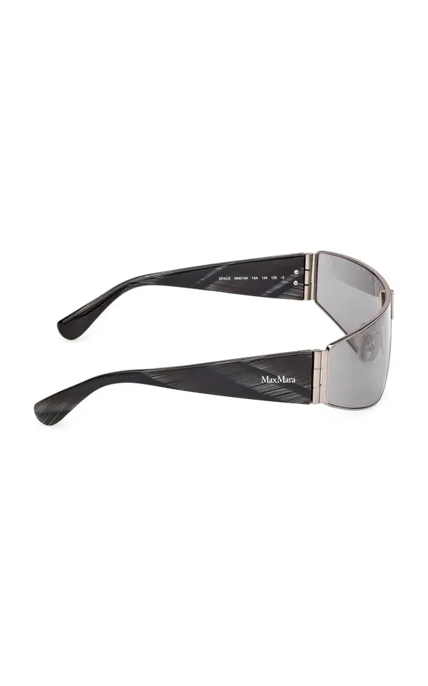 Max Mara Mask-frame Metal Sunglasses - Grey