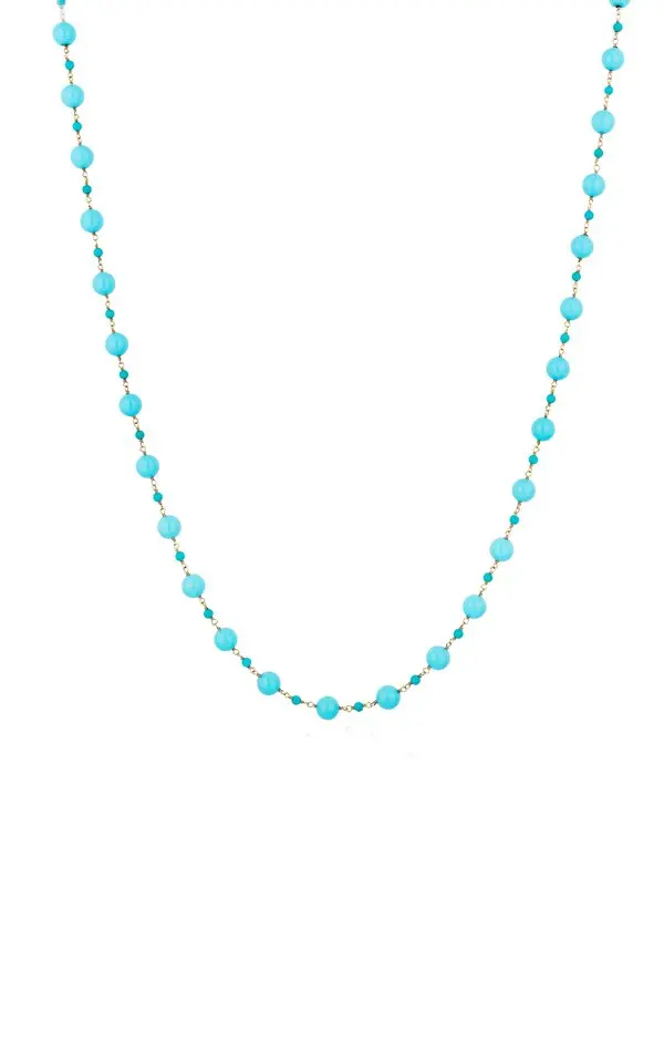 Goshwara Sleeping Beauty Beads Necklace - Turquoise