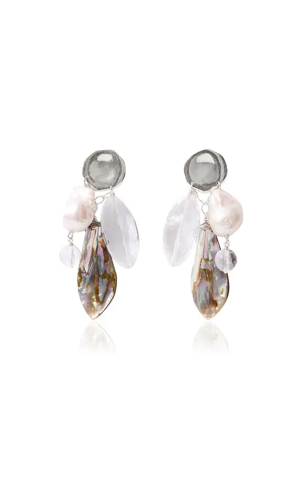 Chan Luu Shore Abalone Charm Earrings - Silver