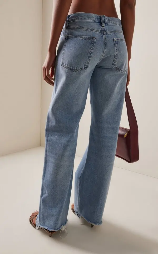 FRAME The Gray Rigid Mid-rise Wide-leg Jeans