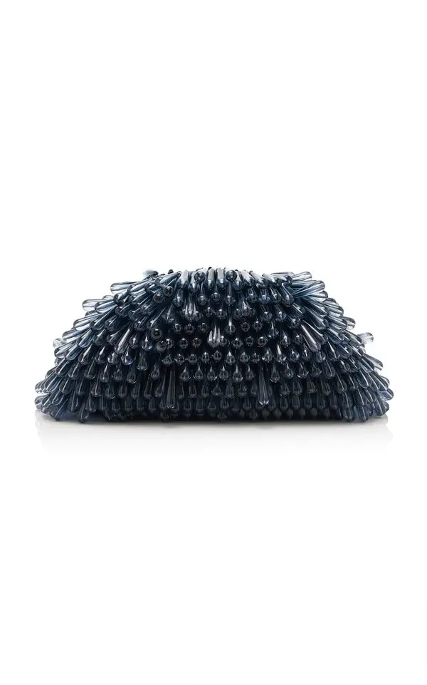 Cult Gaia Jaala Nano Beaded Clutch Bag - Blue