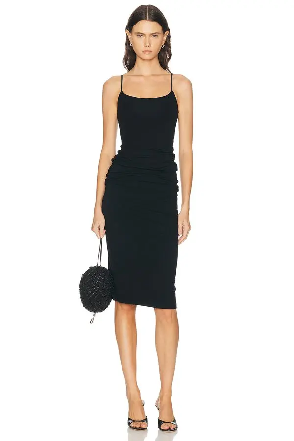 TOTEME Draped Slip Dress - Black