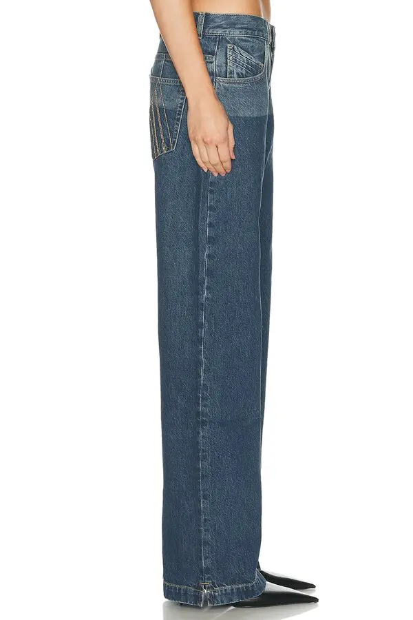 Attico Washed Straight Leg In Blue