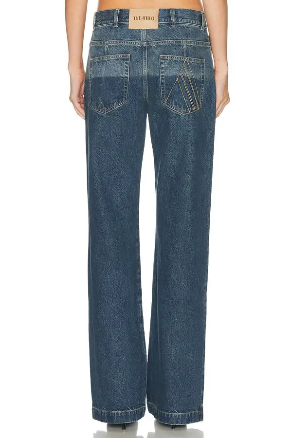 Attico Washed Straight Leg In Blue