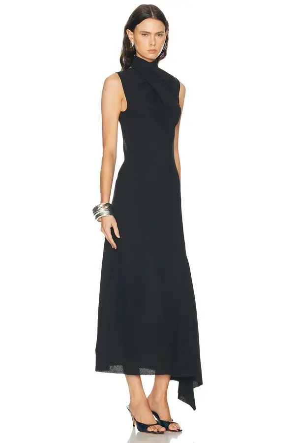 Attico Turtleneck Midi Dress
