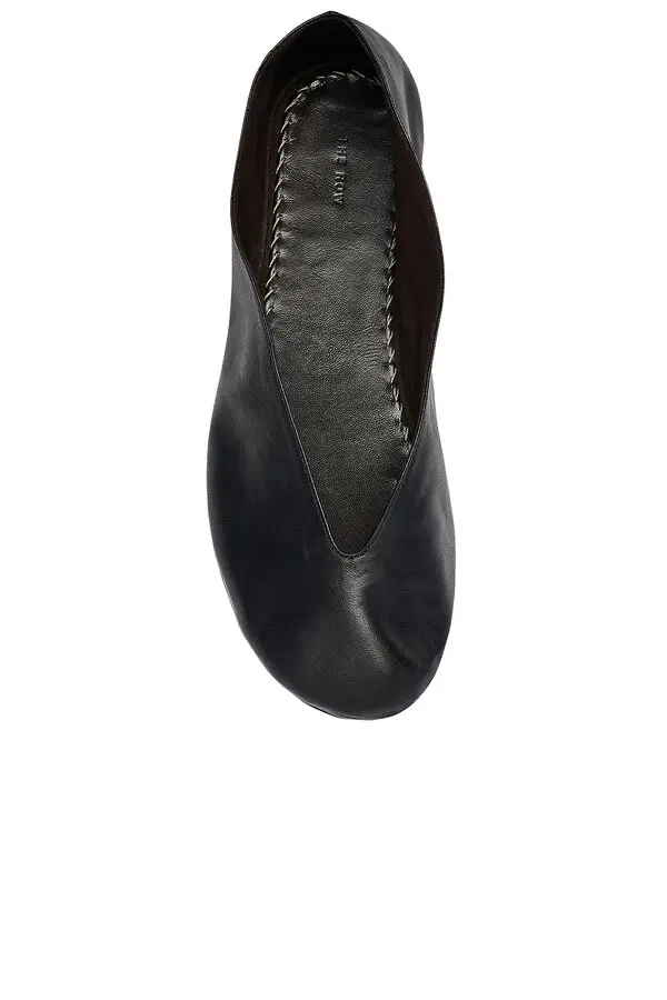 THE ROW Fay Flat Two Nappa Lambskin Leather Slip-on Shoes