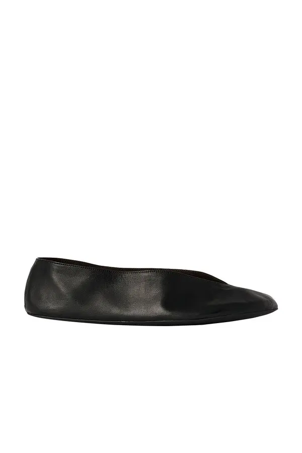 THE ROW Fay Flat Two Nappa Lambskin Leather Slip-on Shoes
