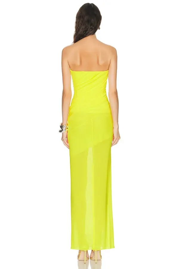 Alex Perry Strapless Tucked Column Dress