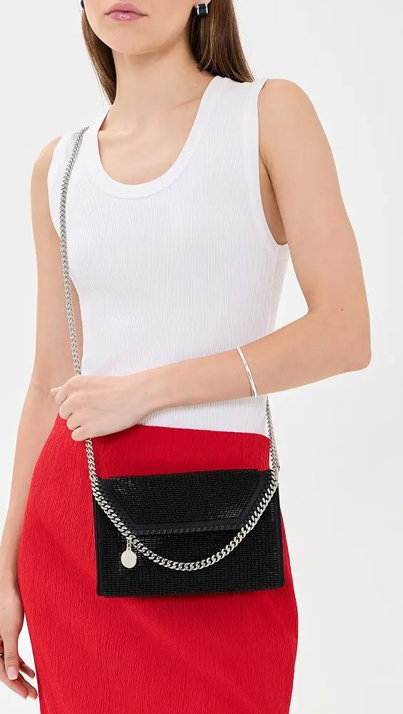 Stella McCartney Falabella Beaded Wallet Bag With Chain