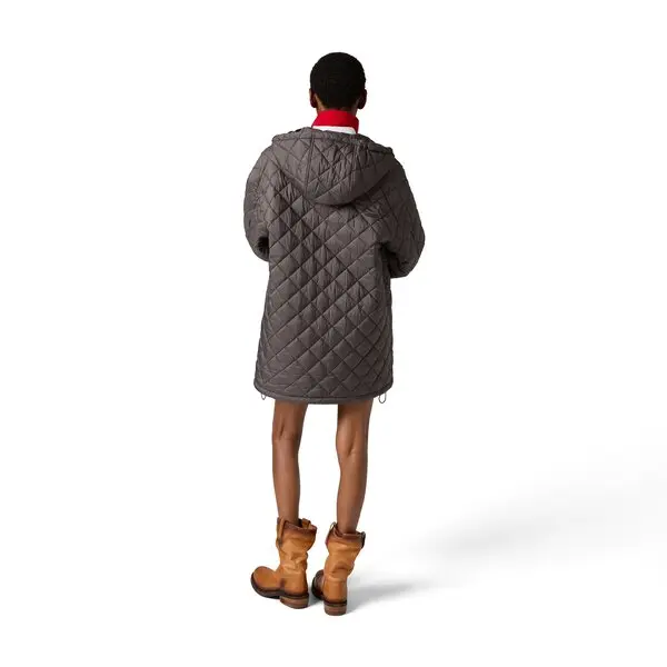 Miu Miu Quilted Hooded Down Jacket
